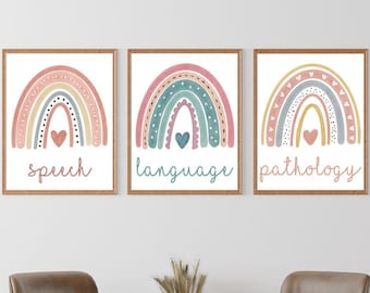 Speech Therapy Room Decor / Bulletin Board Decorations Muted Boho ...