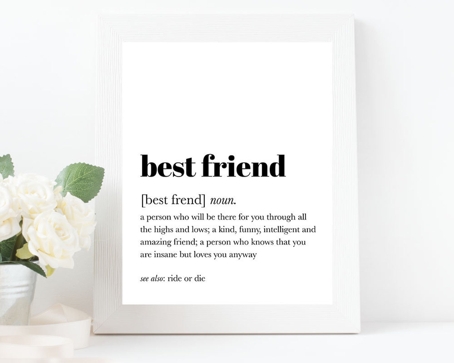 Best Friend Gifts, Best Friend Definition Print, Best Friend Decor ...