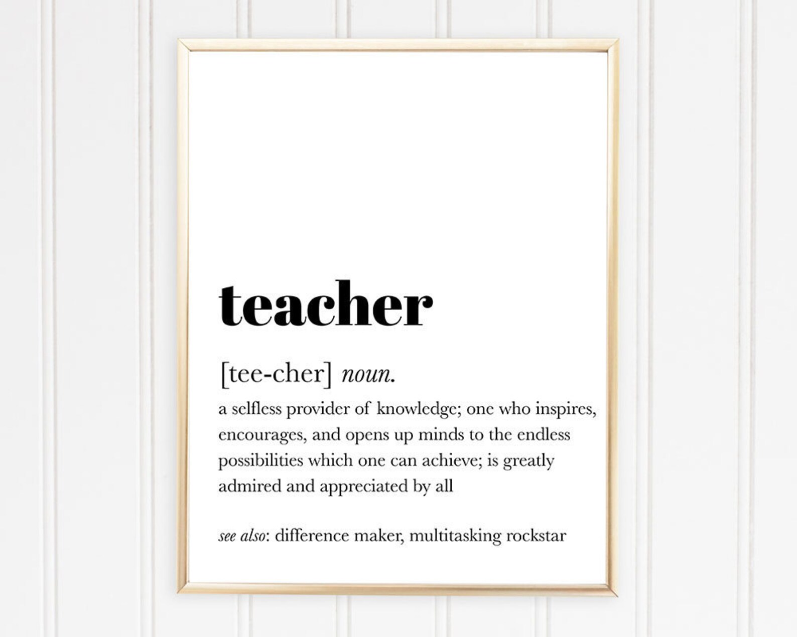 Teacher Definition Sign Gift for Teacher Printable Teacher - Etsy
