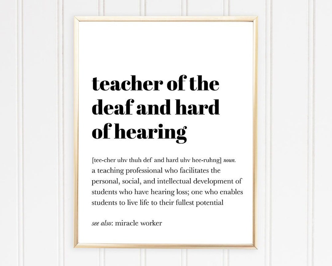 DHH Teacher Gifts, Deaf and Hard of Hearing, Asl Teacher Gift, Teacher ...