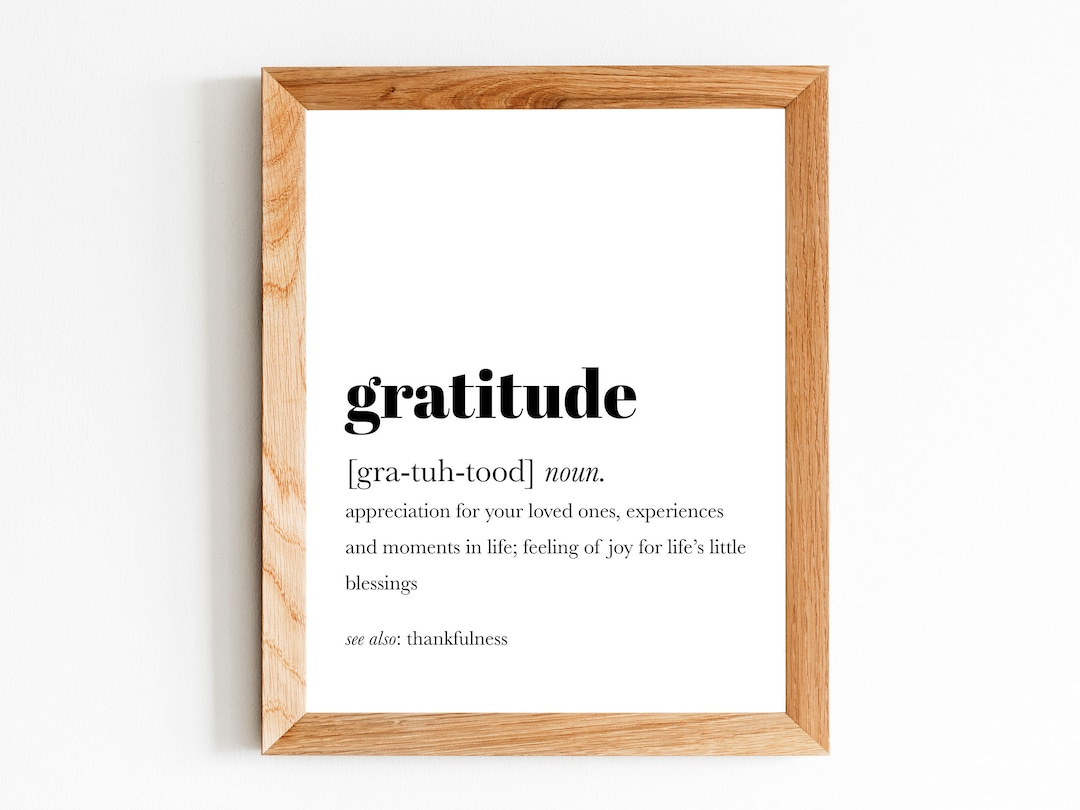 Gratitude Sign Printable, Gratitude Definition, Gratitude Printable ...