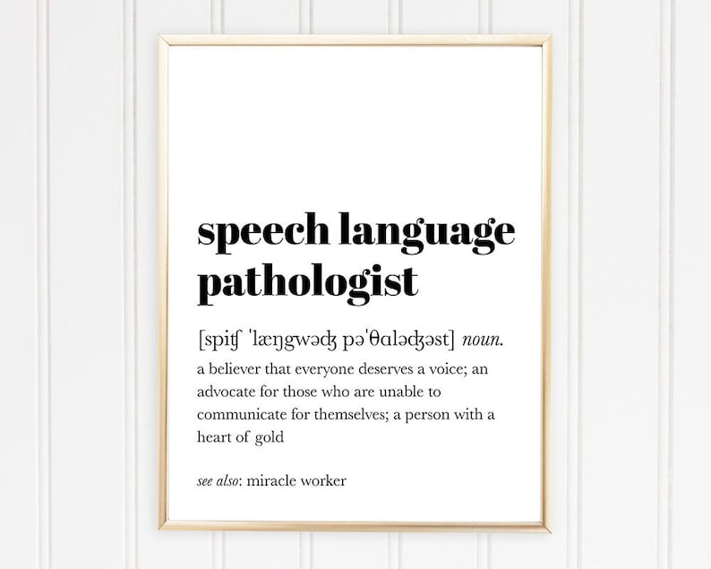 Speech Therapist Gift Speech Language Pathologist Gift - Etsy