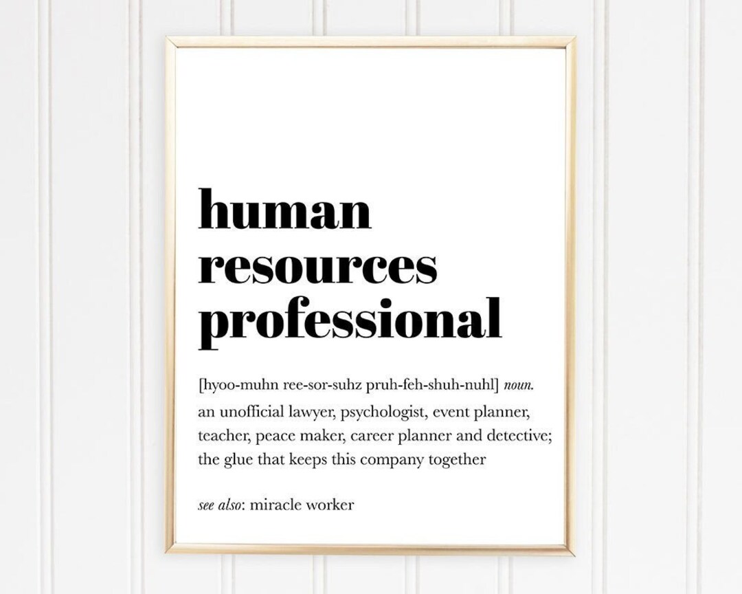 Human Resources Gift, Human Resources Printable, Human Resources Decor ...