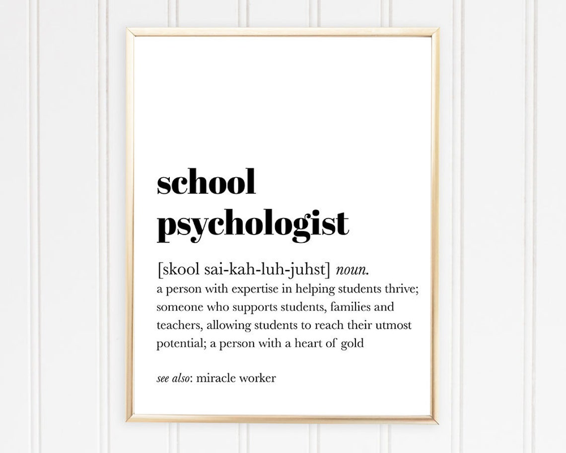 School Psychologist Gift, School Psychologist Sign, School Psychologist ...