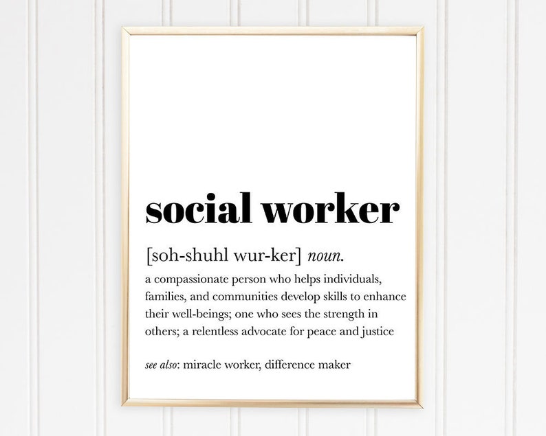 Social Worker Gift Social Worker Sign Social Worker - Etsy