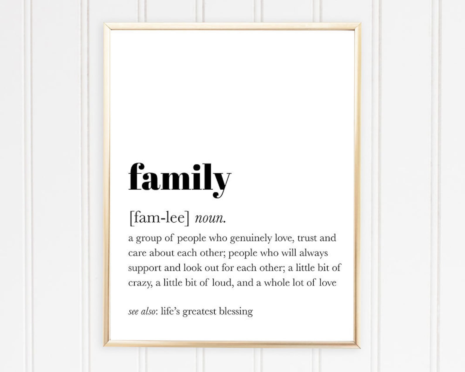 Family Sign Wall Decor Print, Family Definition Print, Family ...