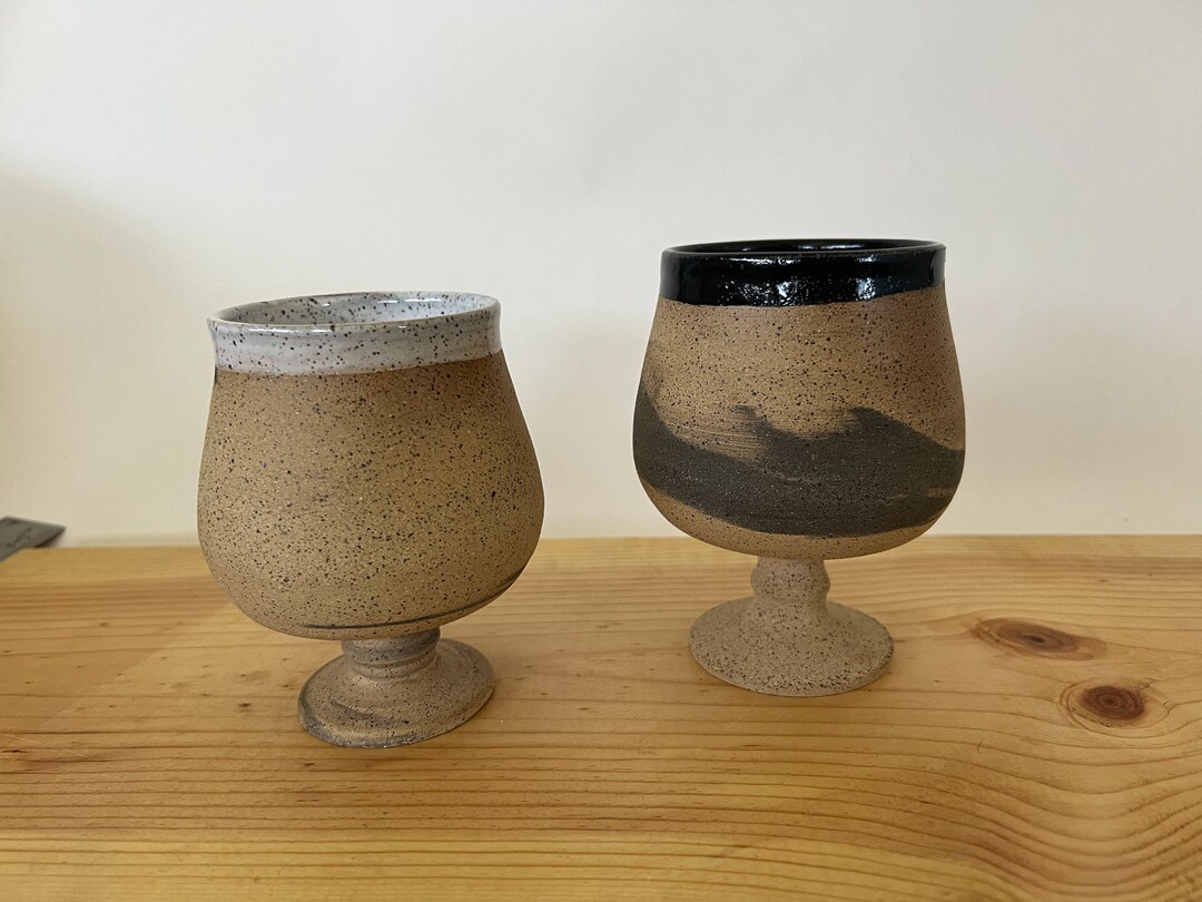 Ceramic Goblet Marbled Speckled Clay - Etsy