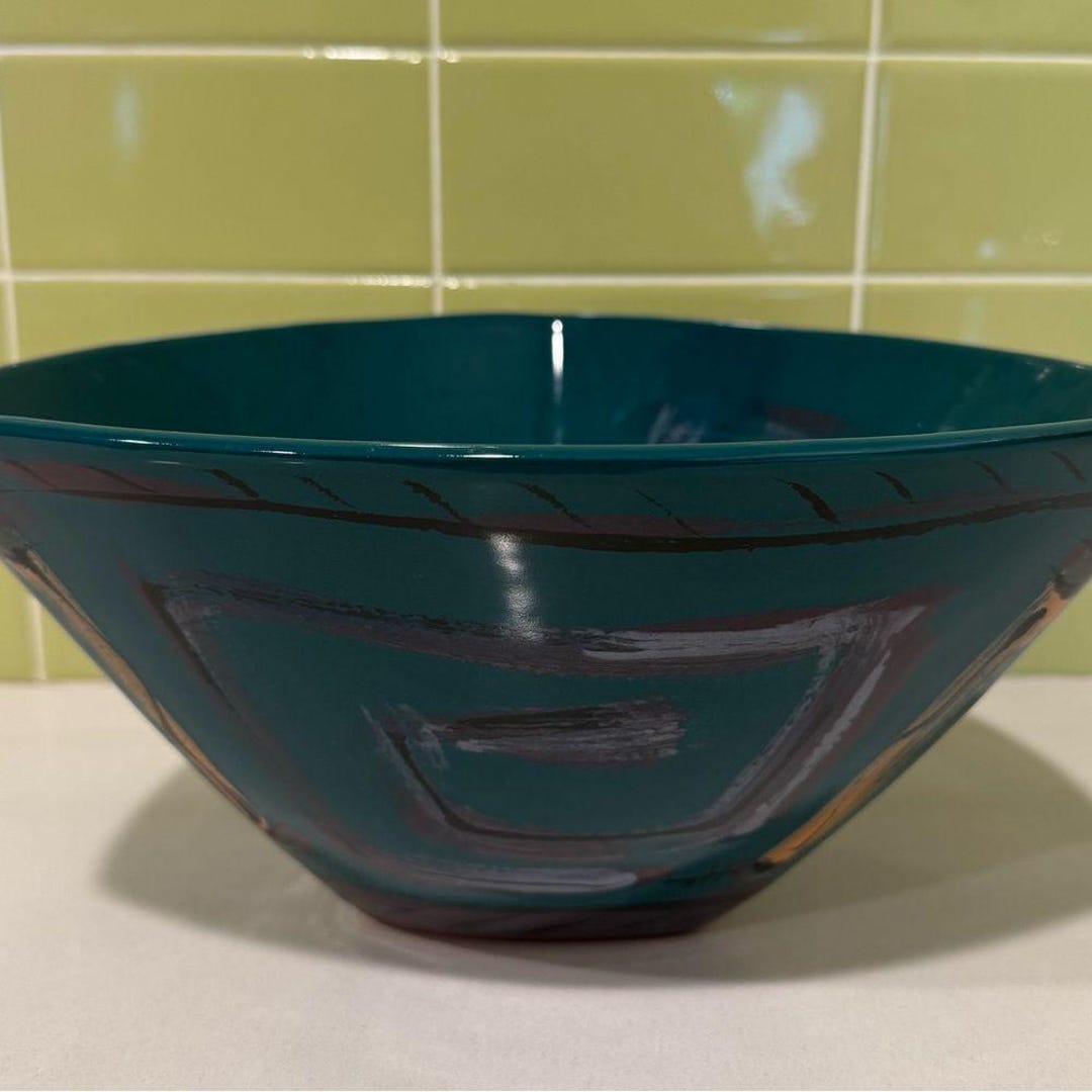 Vintage 1980s Steve Howell Studio Art Pottery Triangle Bowl - Etsy