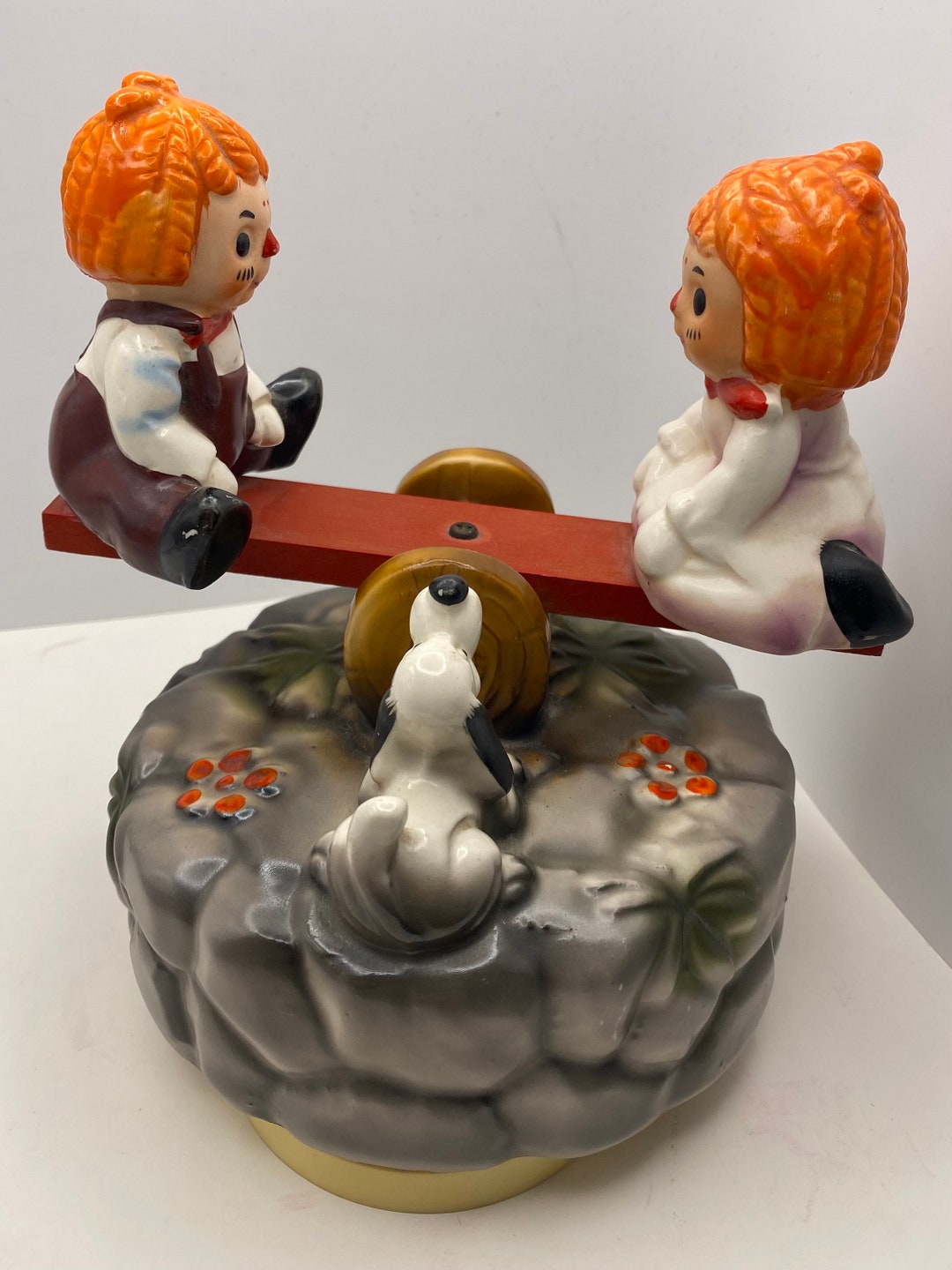 Antique Raggedy Ann and Andy Musical Figurine - Etsy
