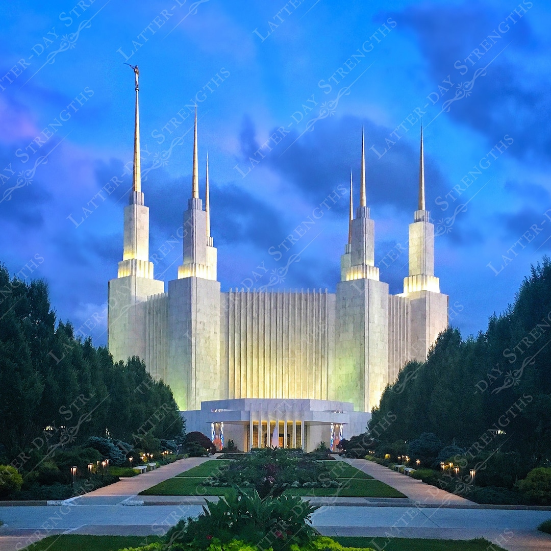 WASHINGTON DC Temple at Sunset - Fine Art for Latter-day Saints - High ...