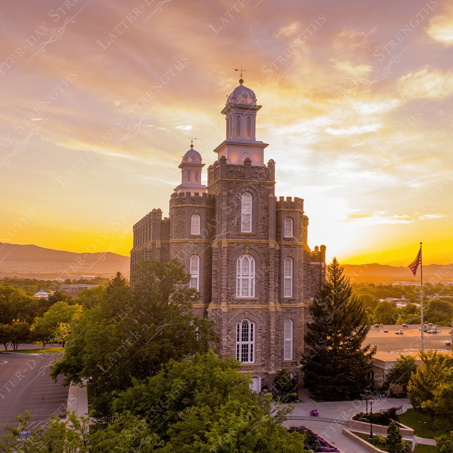 LOGAN, UTAH Temple at Sunset - Fine Art for Latter-day Saints - High ...