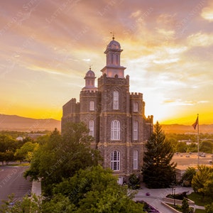 LOGAN, UTAH Temple at Sunset - Fine Art for Latter-day Saints - High ...