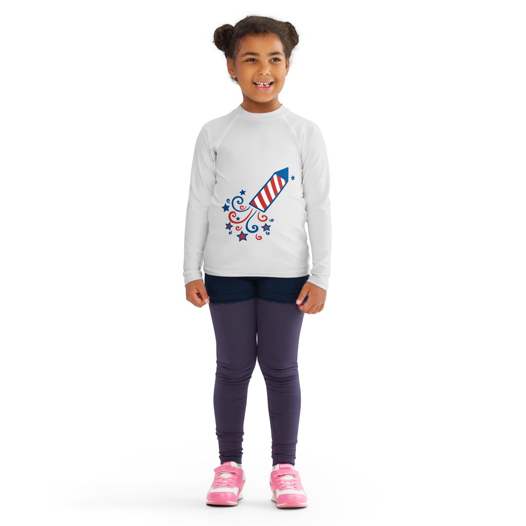Size 2T to Size 6X Rash Guard Toddler Rash Guard Team USA America Rash ...
