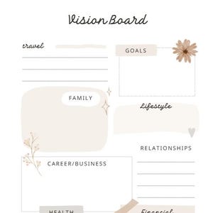 Printable 2026 Vision Board and Goal Setting Journal - Etsy