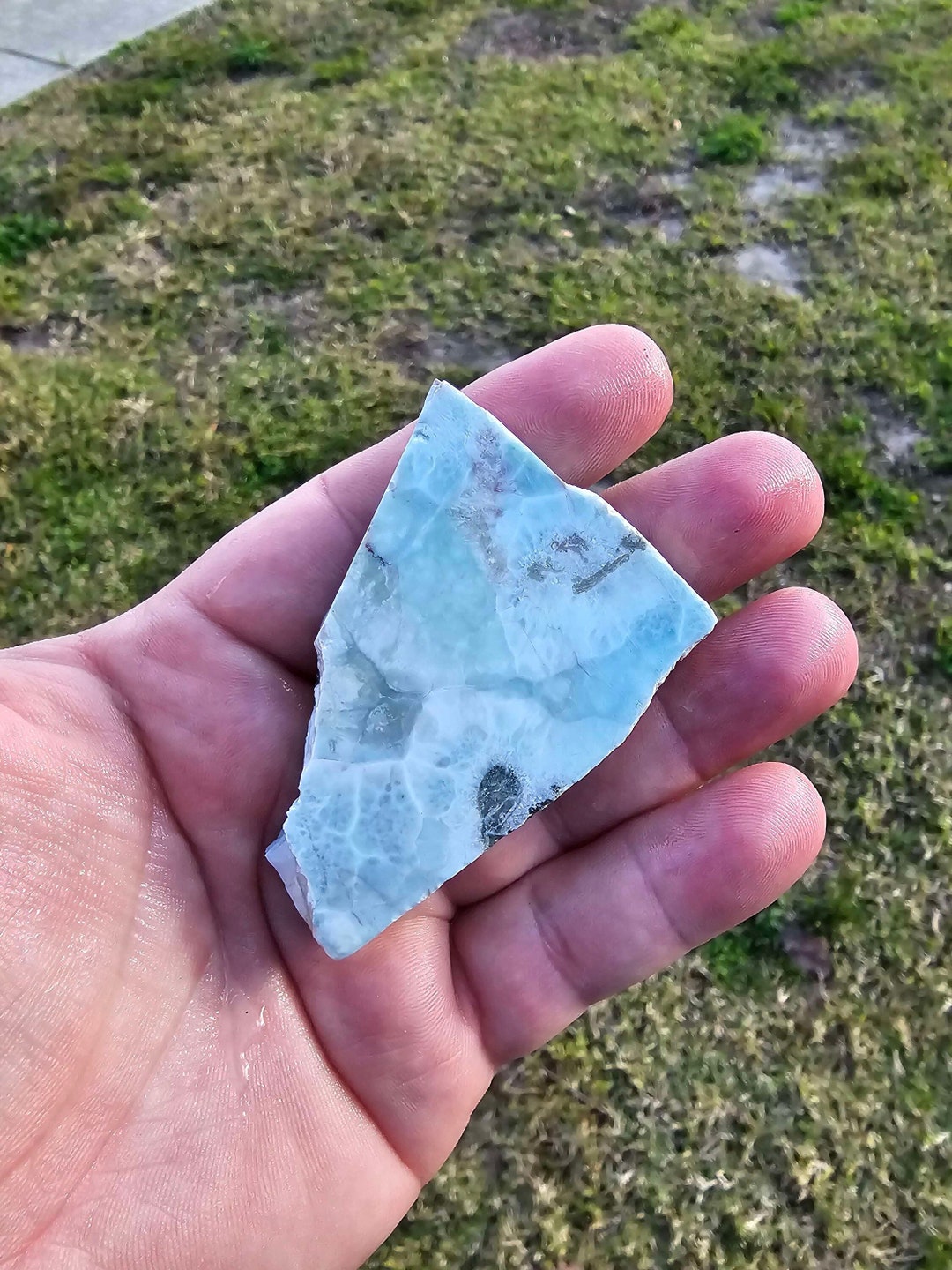 Ocean Blue Natural Raw Larimar Stone Very Rare Great for Collecting ...