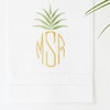 JARDIN MONOGRAM, Greenery Design, Embroidered Monogrammed Handkerchief ...