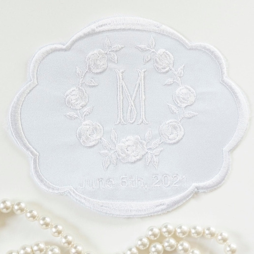 Custom Embroidered Wedding Dress Patch With Monogram - Etsy