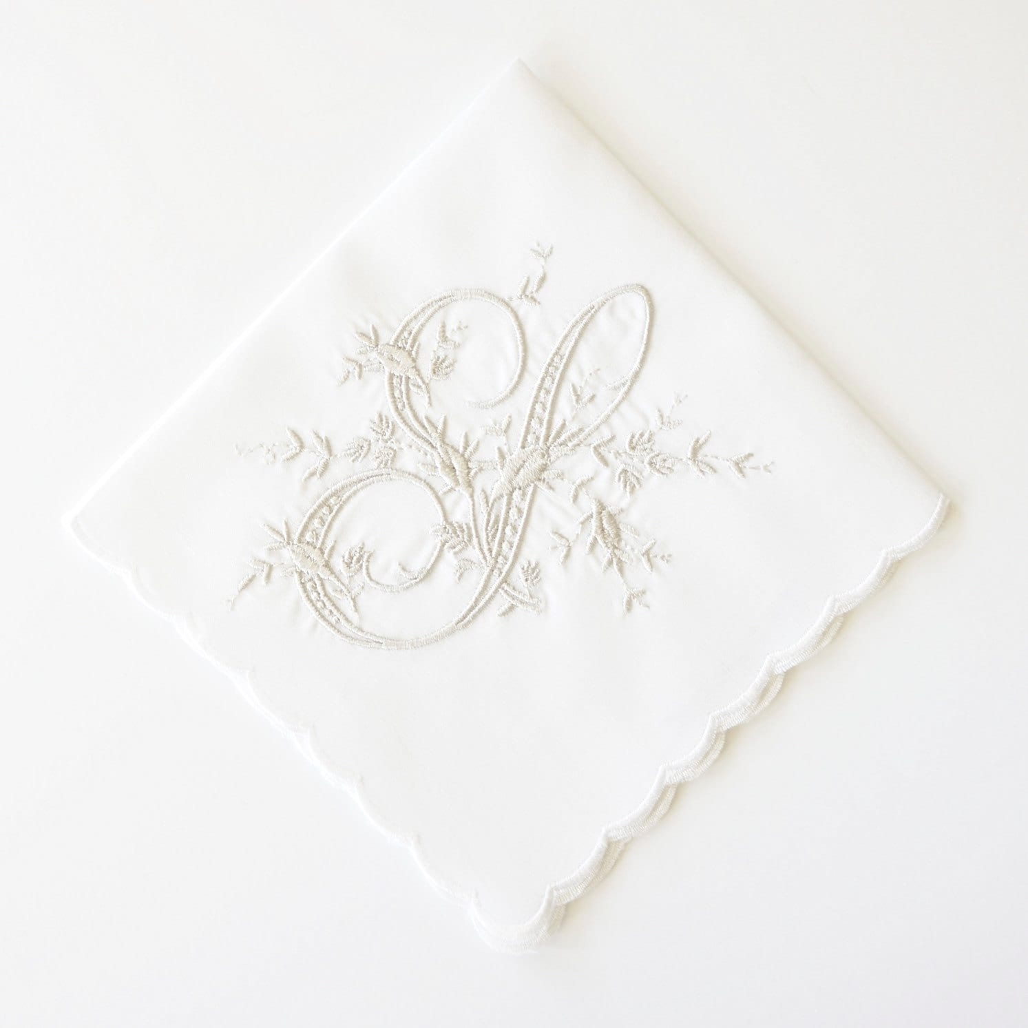 Royal Monogram Design Embroidered Handkerchiefs - Wedding Keepsake for ...