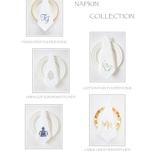 SCRIPT FONT COLLECTION of Monogram Fonts on Embroidered Cloth Dinner ...