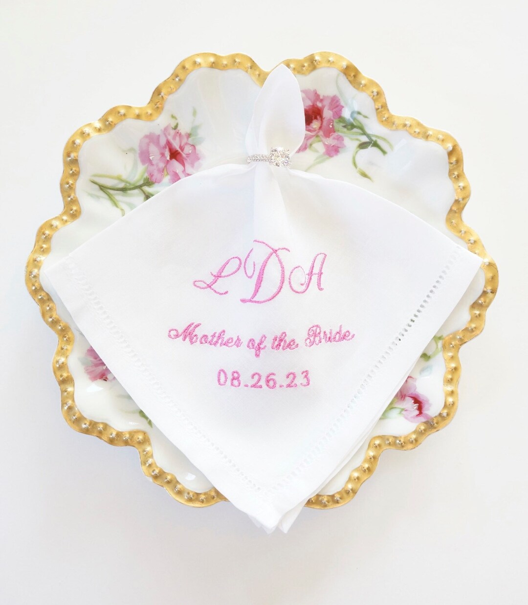 CUSTOM HANDKERCHIEF - Wedding, First Communion, Baptism, Christening ...