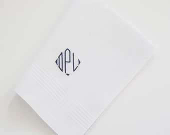 MENS CLASSIC Font Embroidered Monogrammed Handkerchief - Etsy