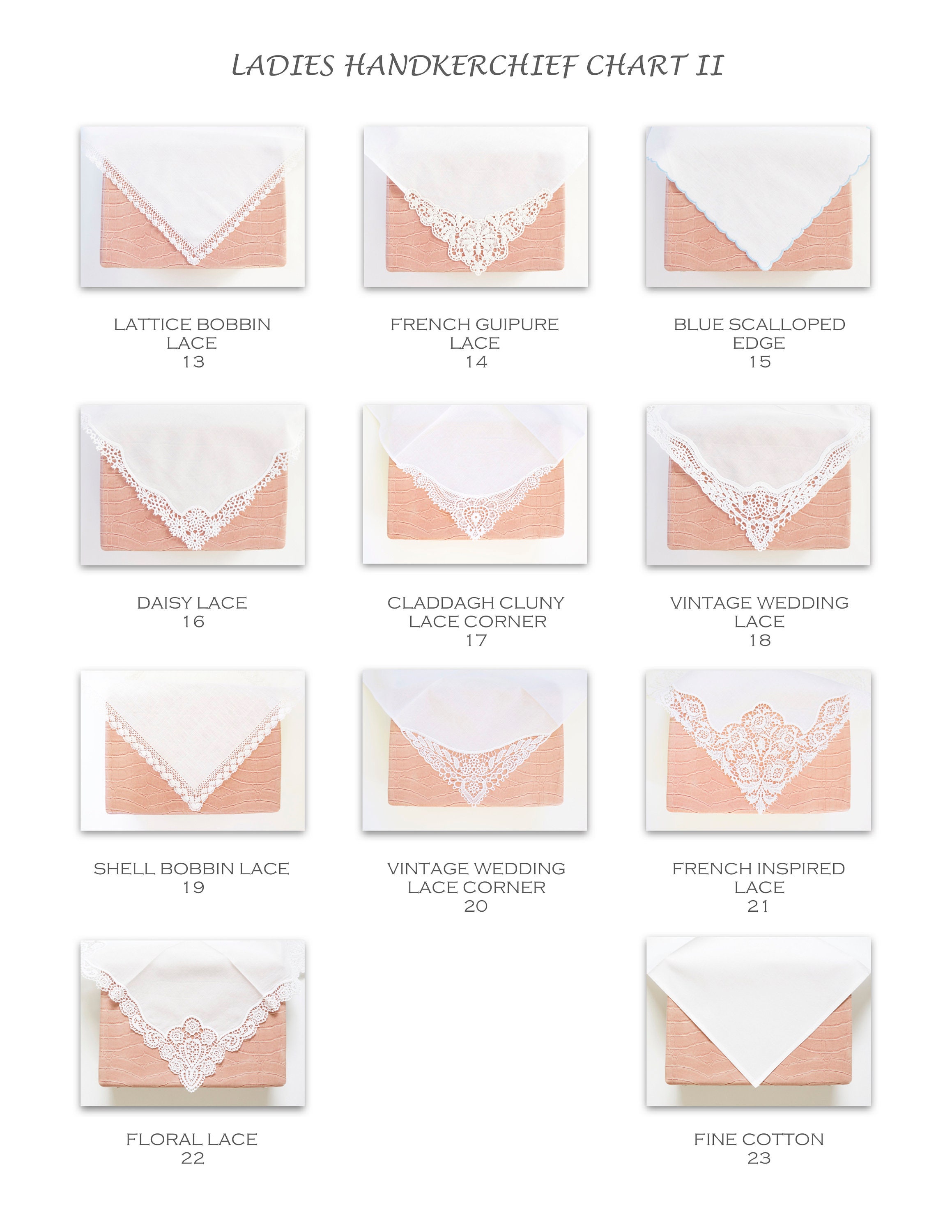 CHIC Font Embroidered Monogrammed Handkerchief Wedding Hankie - Etsy