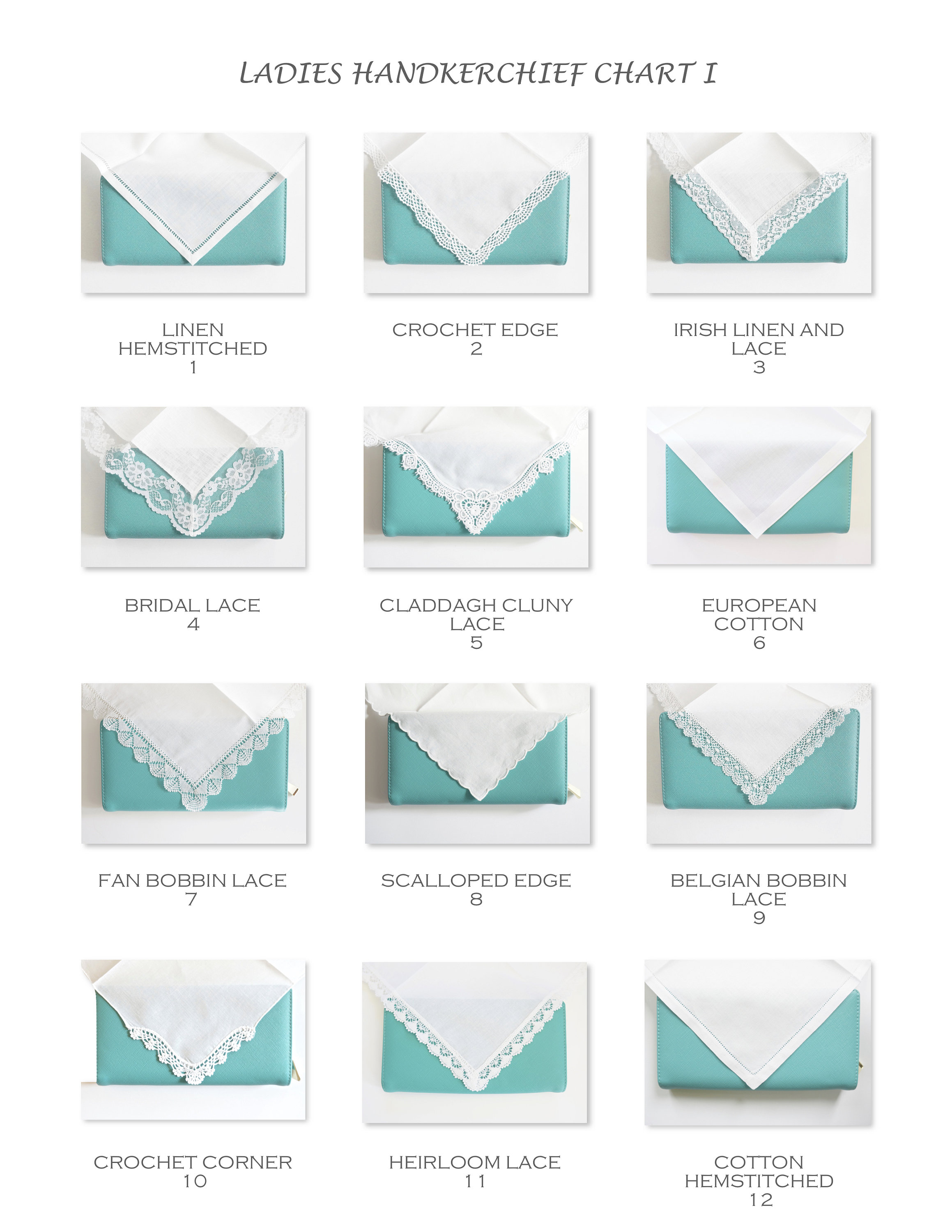 CHIC Font Embroidered Monogrammed Handkerchief Wedding Hankie - Etsy