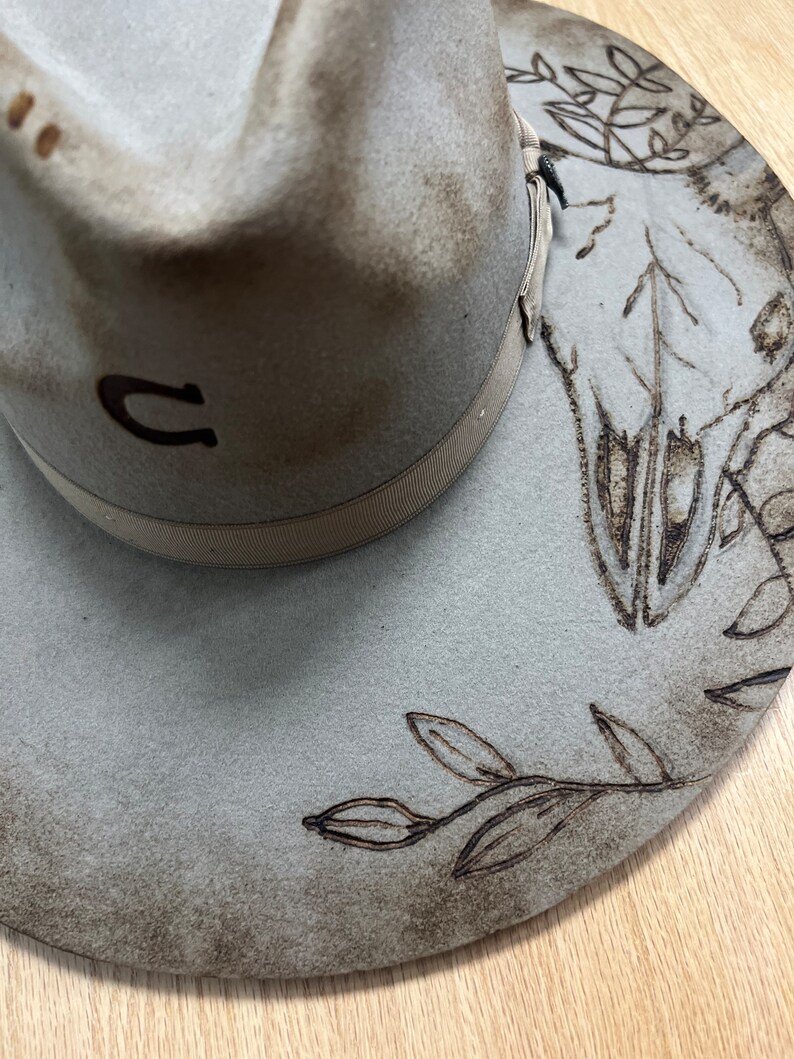 Made to Order, Handcrafted, Burned Wide Brim Hat - Etsy