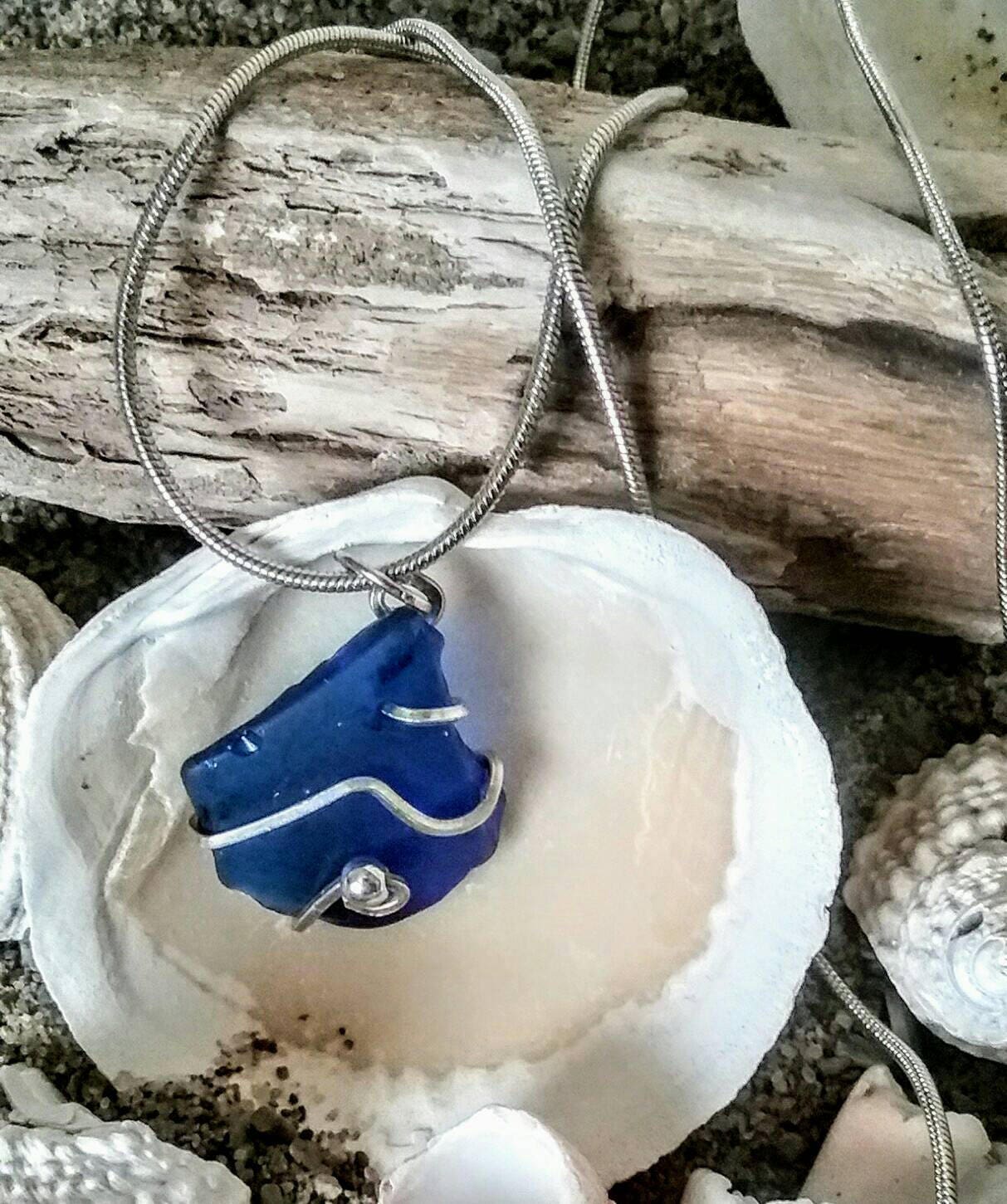 Authentic Handcrafted Beach Glass Jewelry Hand Wrapped With Genuine ...
