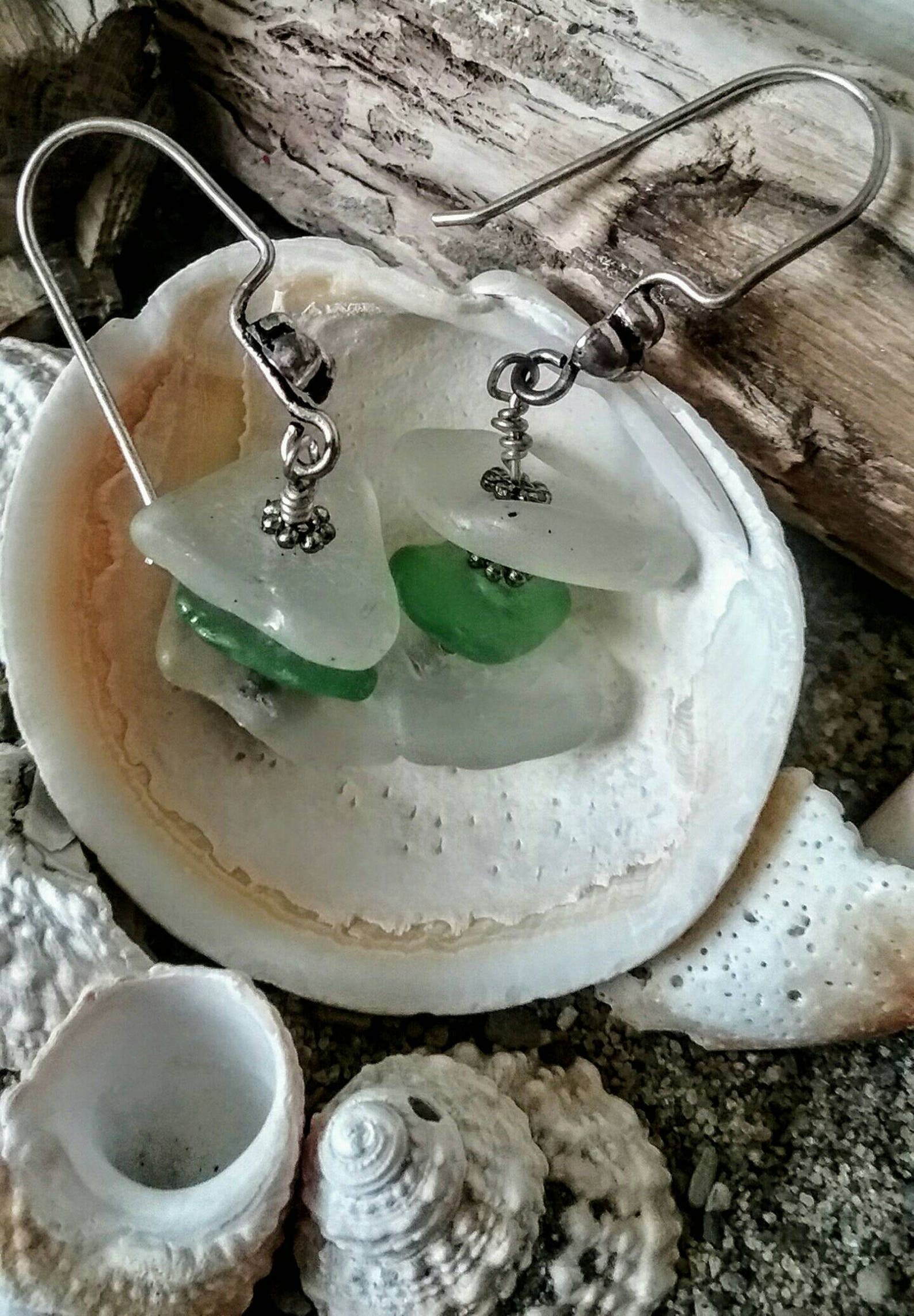 Authentic Handcrafted Beach Glass Jewelry Hand Wrapped With Genuine ...