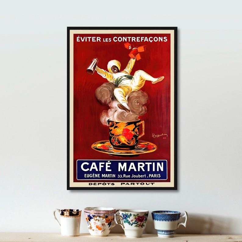 Vintage Art Deco Poster, Cafe Martin by Leonetto Cappiello 1921 - Etsy