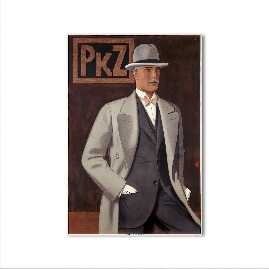 Vintage Fashion Poster PKZ (paul Kehl Zurich) - Etsy