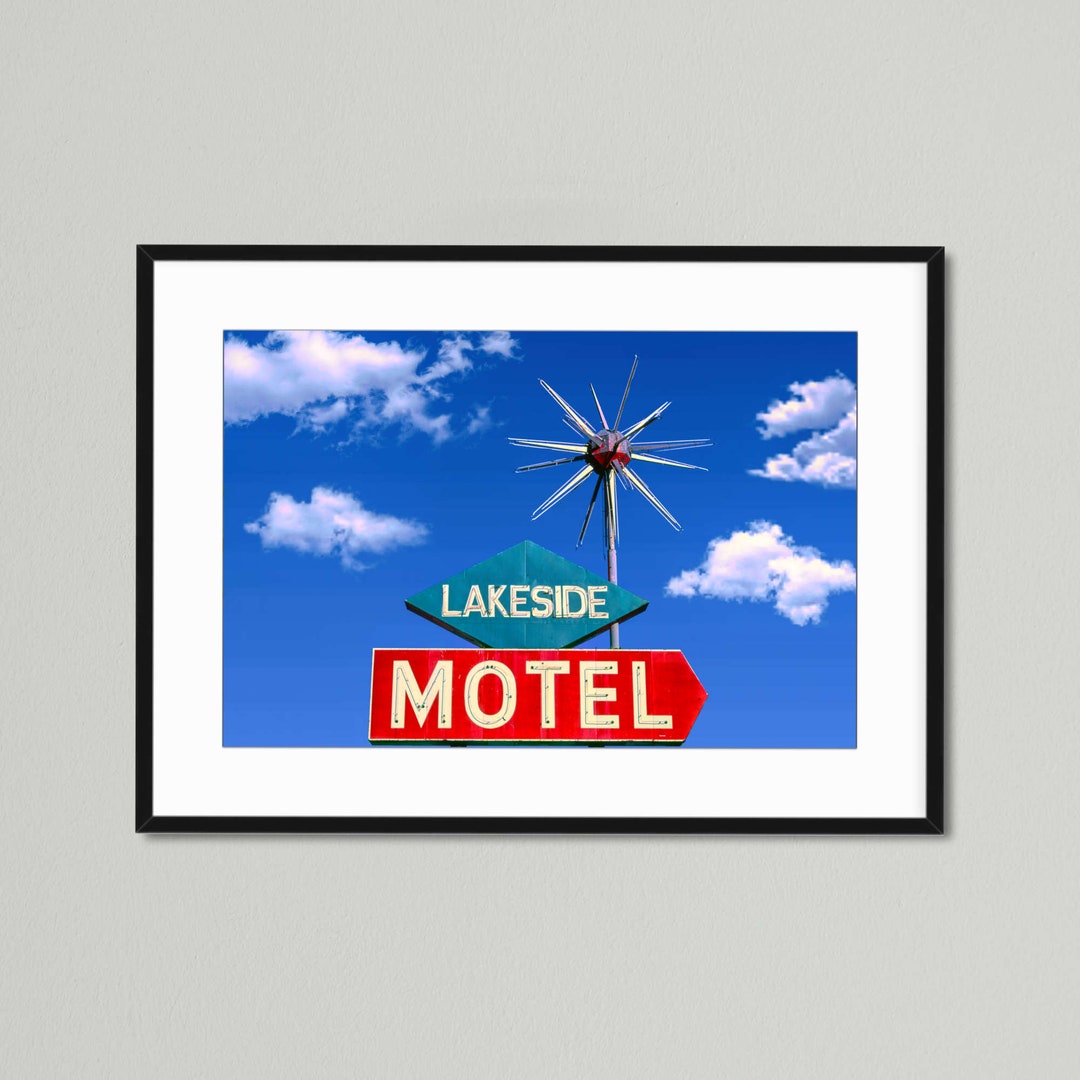Lakeside Motel, St. Martins, Missouri, Mid Century Neon Sign Print - Etsy