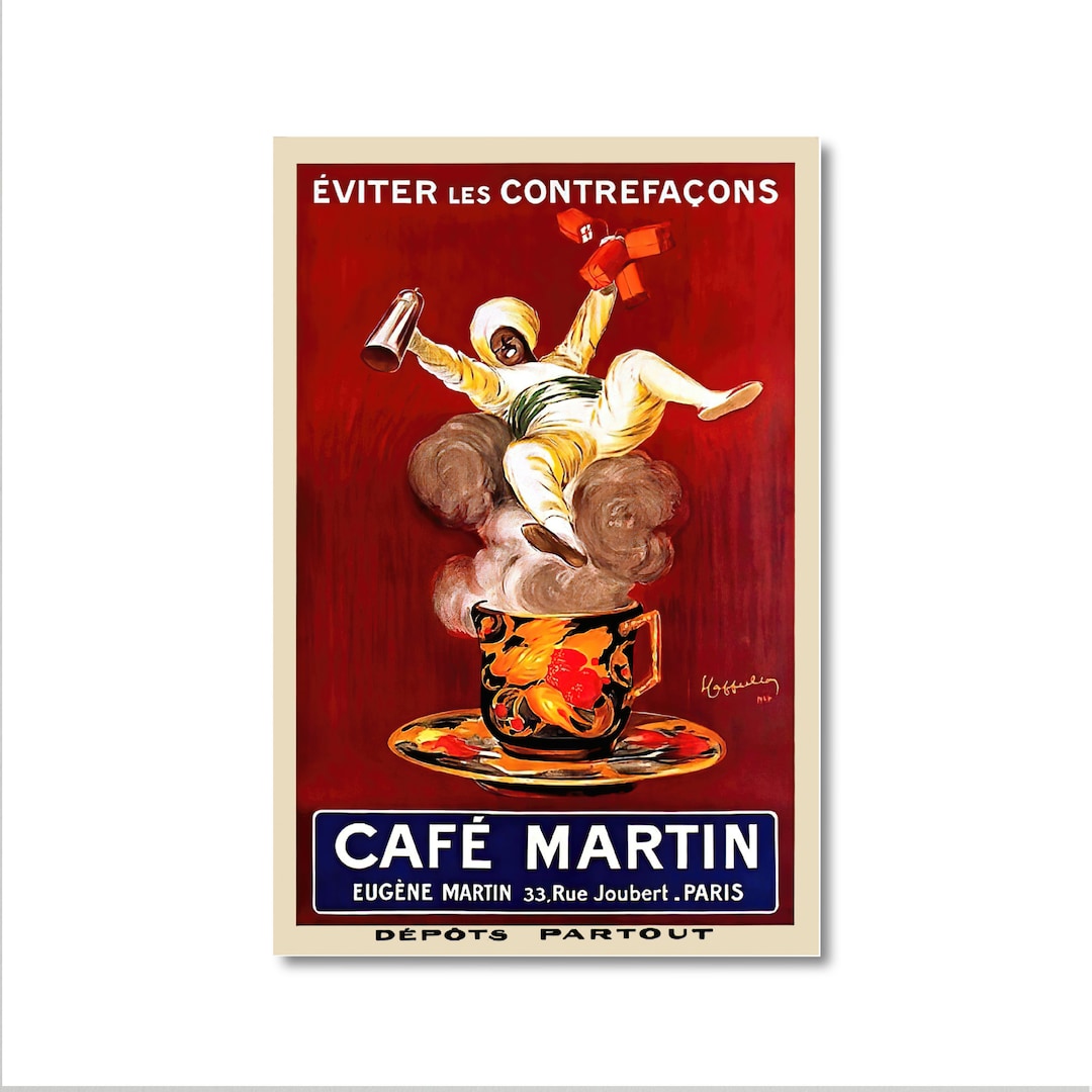 Vintage Art Deco Poster, Cafe Martin by Leonetto Cappiello 1921 - Etsy