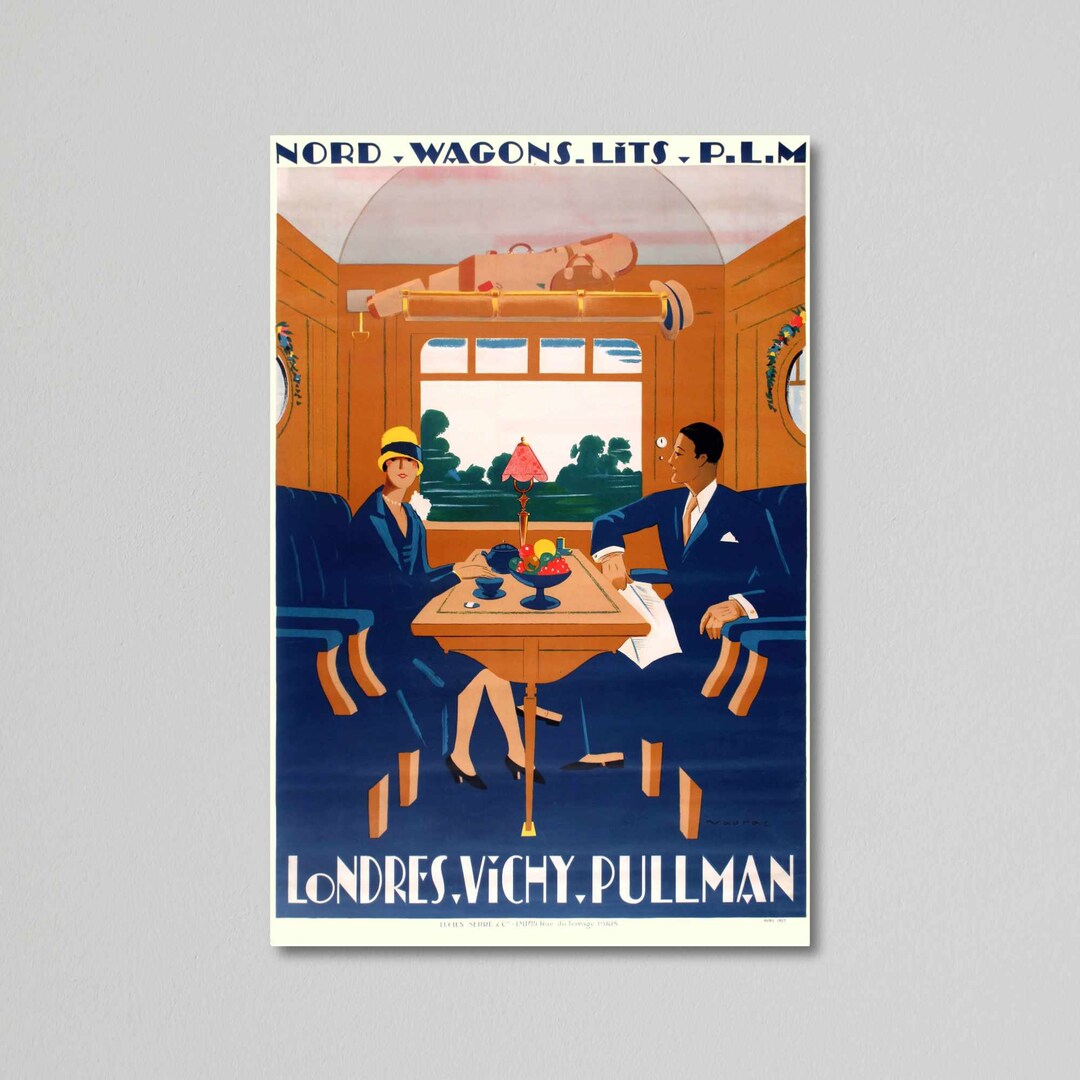 Vintage Railway Poster: London to Vichy Pullman Express by Jean Raoul ...