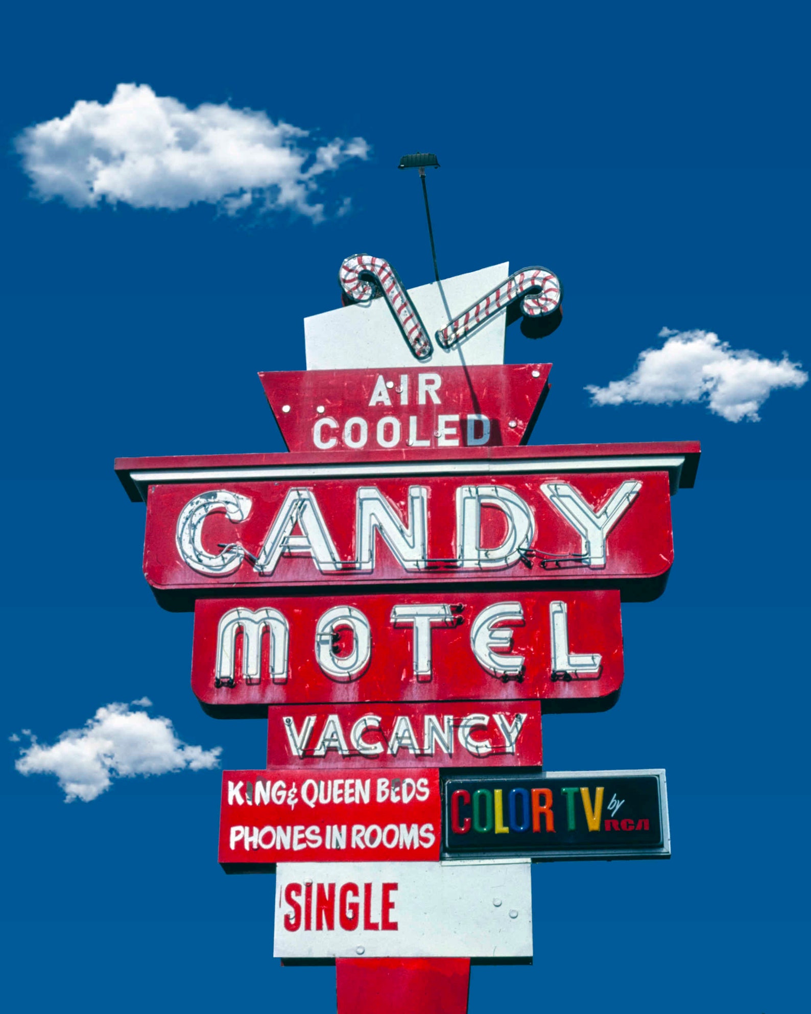 Candy Motel, California, Mid Century Vintage Neon Sign Print - Etsy