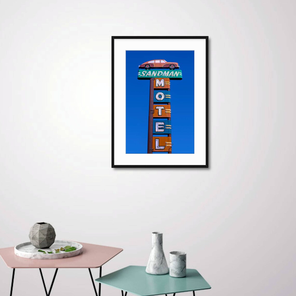 Sandman Motel Reno Nevada Mid Century Neon Sign Print - Etsy