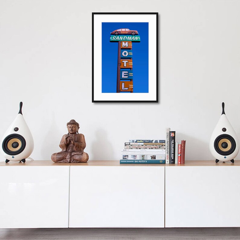 Sandman Motel Reno Nevada Mid Century Neon Sign Print - Etsy