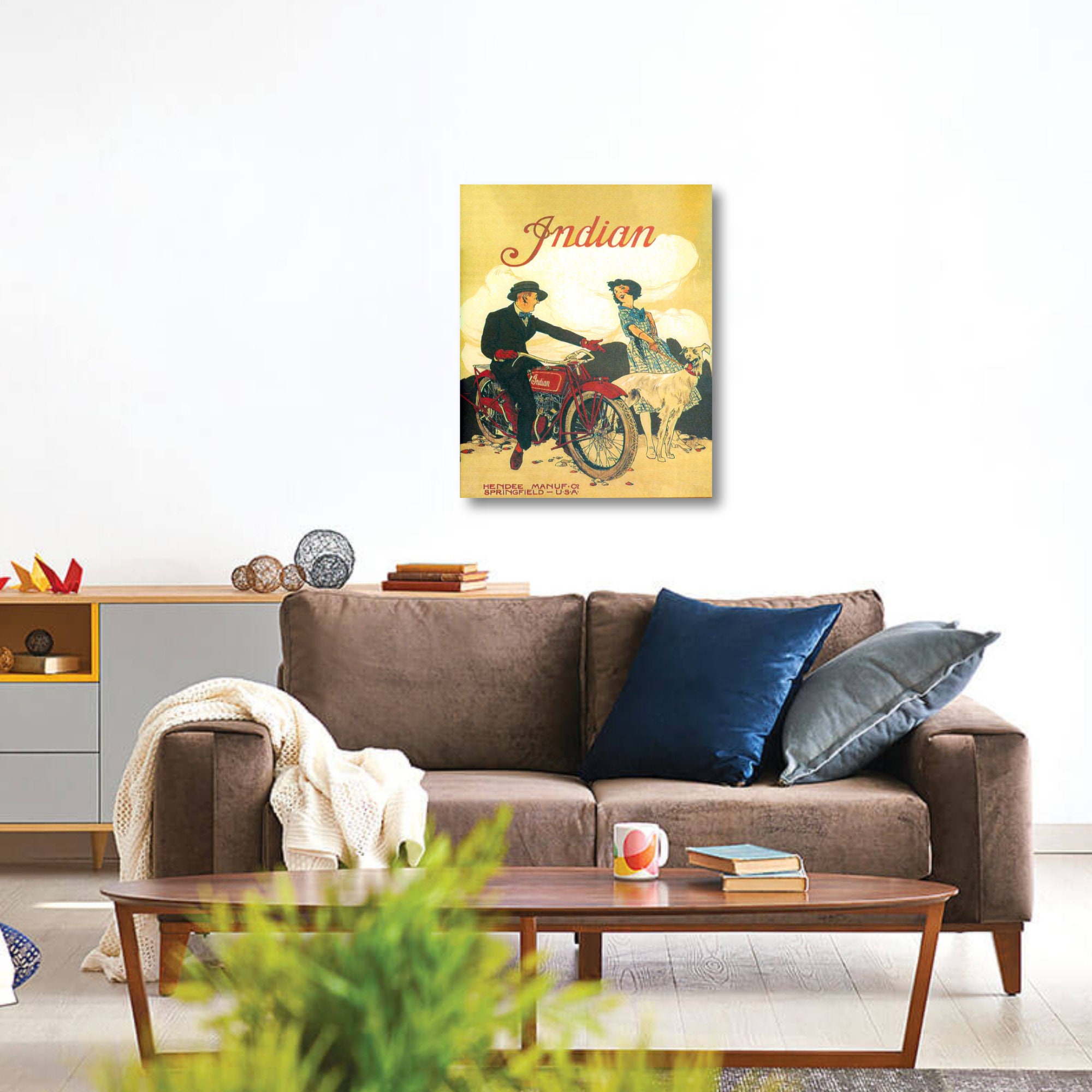 Vintage Poster, Indian Motorcycles - Etsy