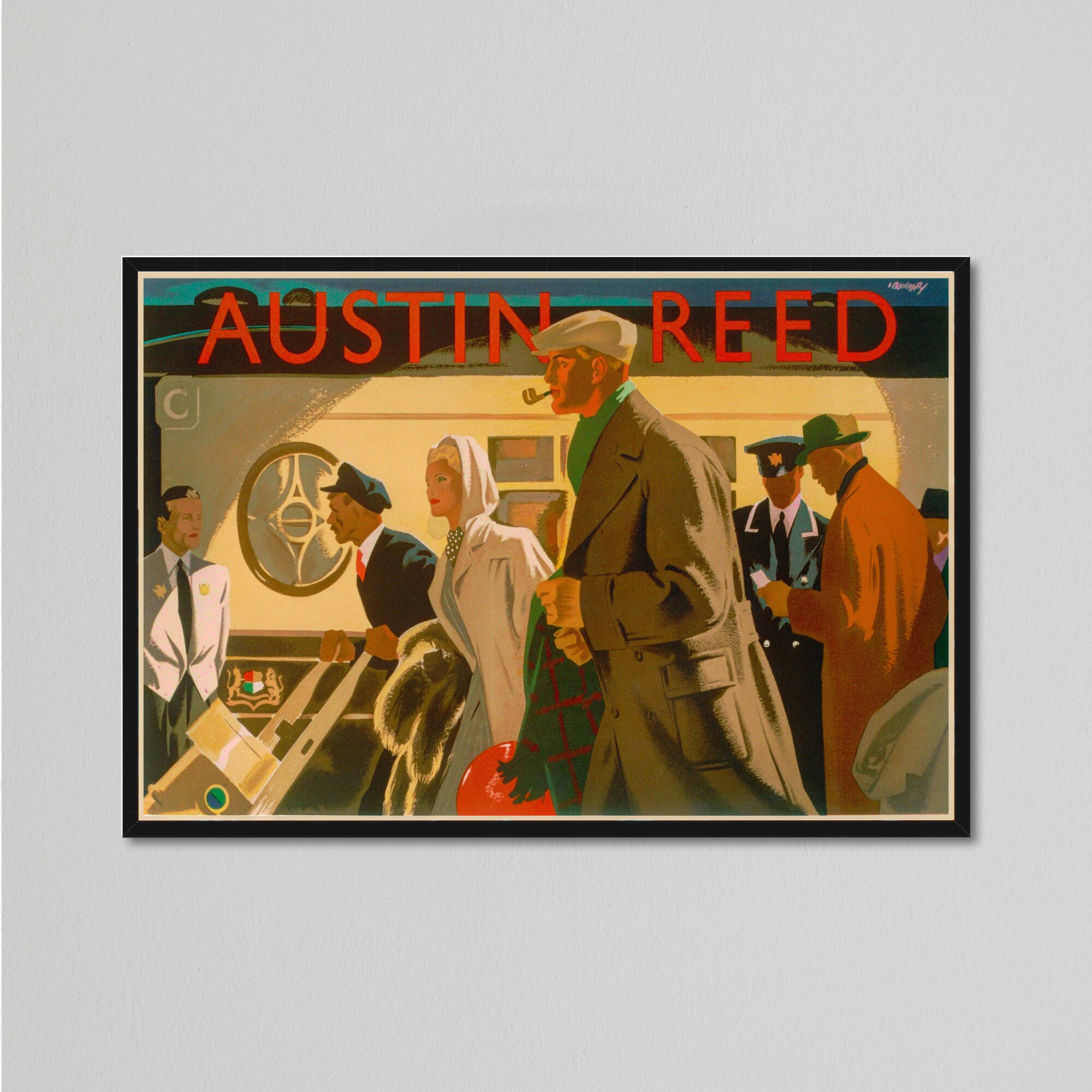 Vintage Fashion Poster Austin Reed's of Regent Street by Tom Purvis ...