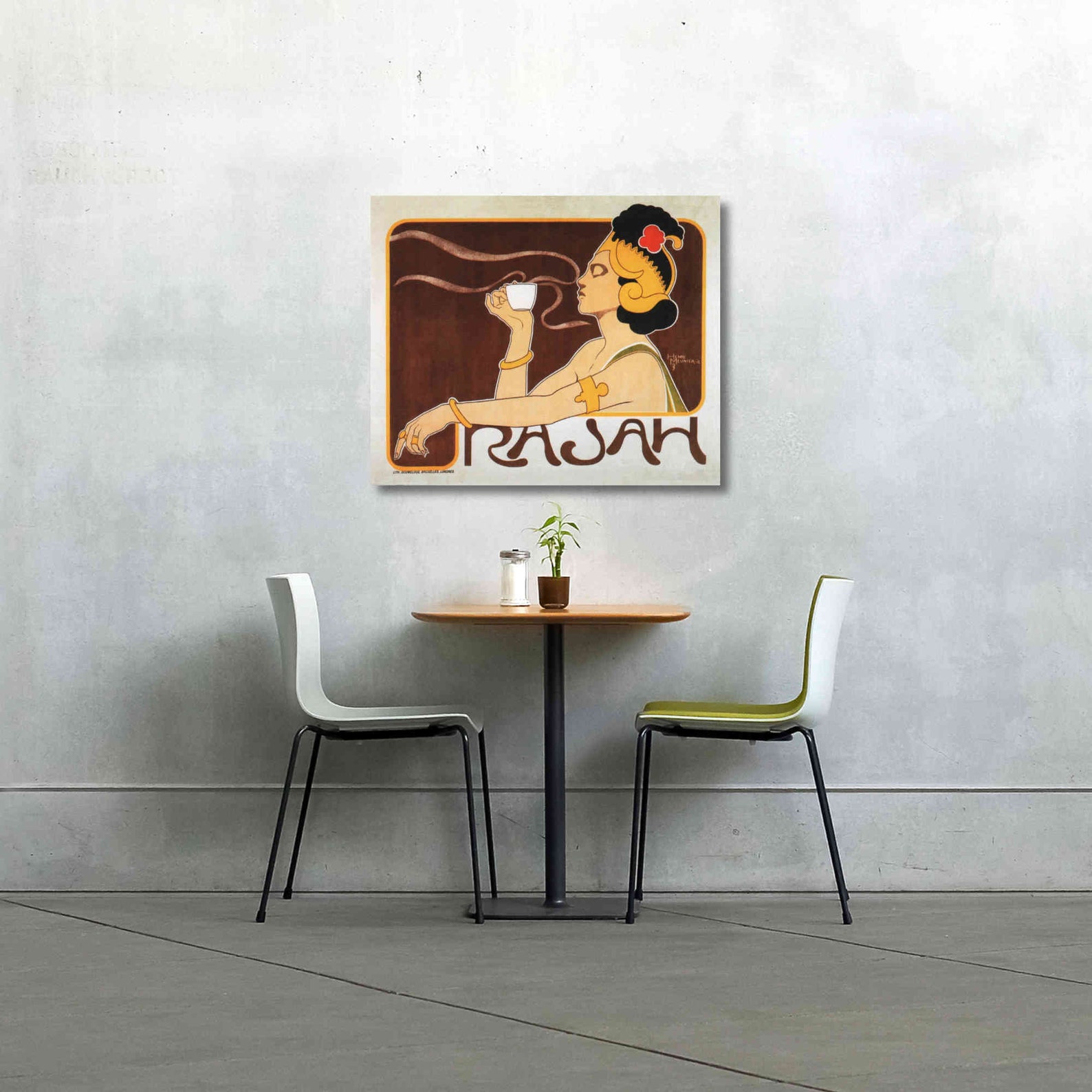 Vintage Poster Rajah Coffee Art Nouveau 1898 - Etsy