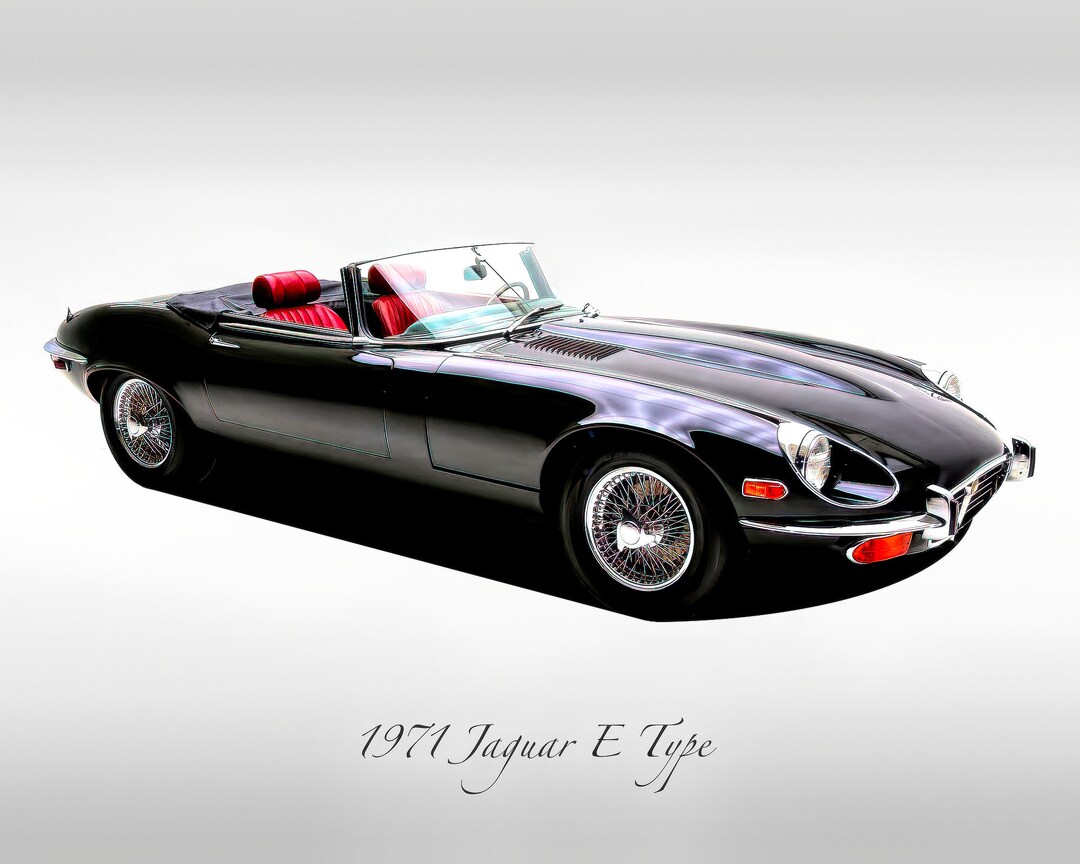 Classic Cars - 1971 Jaguar E Type - Print - Etsy