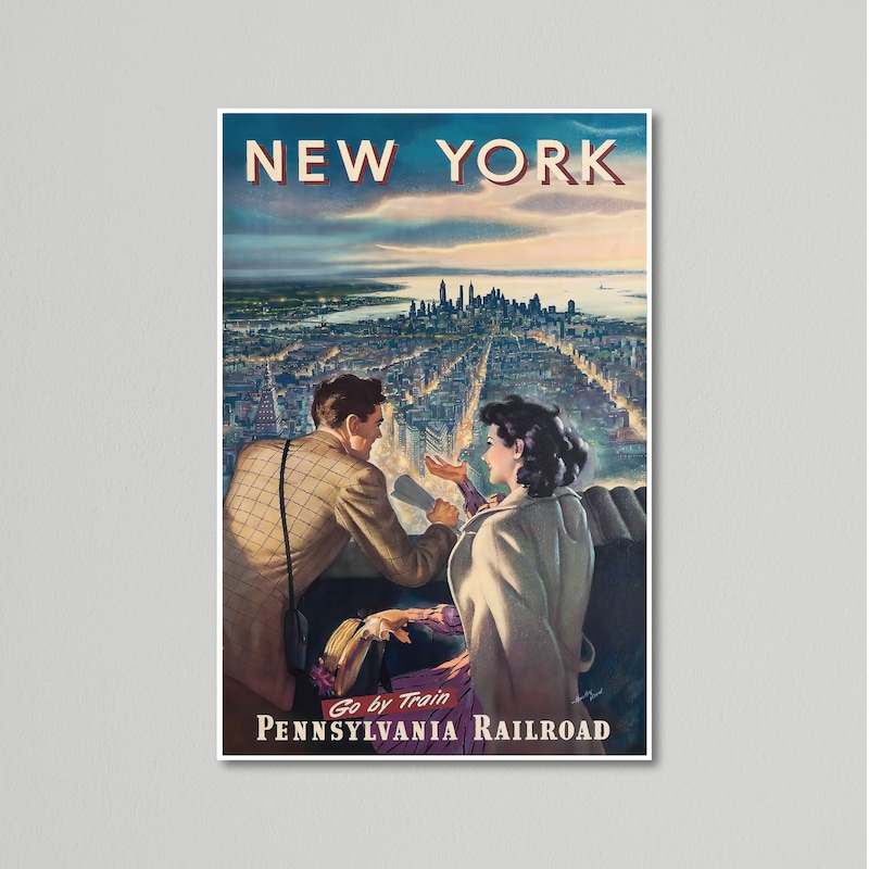 Poster New York Train - Etsy