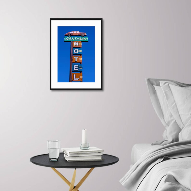 Sandman Motel Reno Nevada Mid Century Neon Sign Print - Etsy
