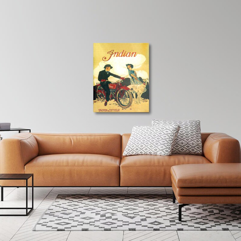 Vintage Poster, Indian Motorcycles - Etsy