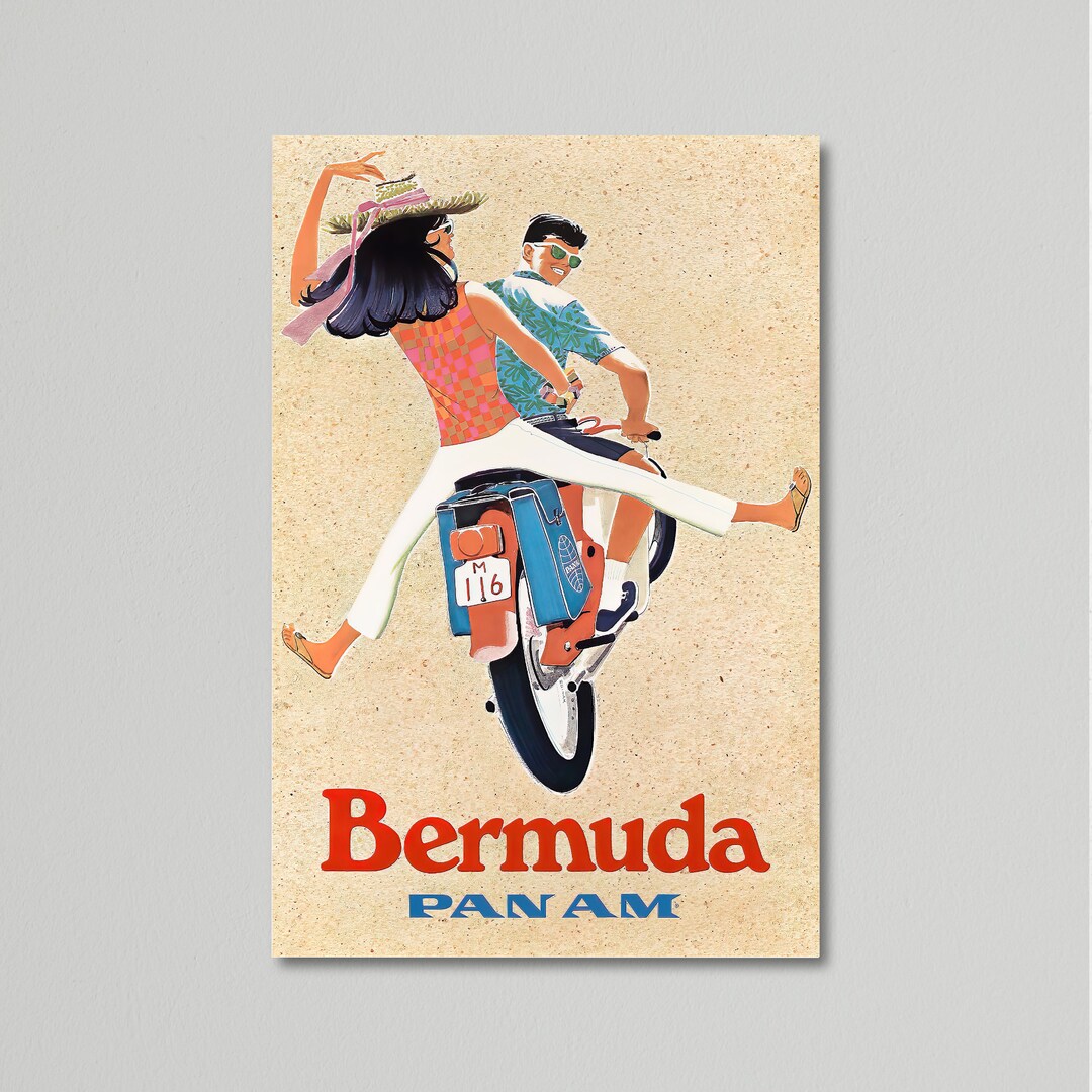 Vintage Travel Poster, Bermuda, Panam - Etsy