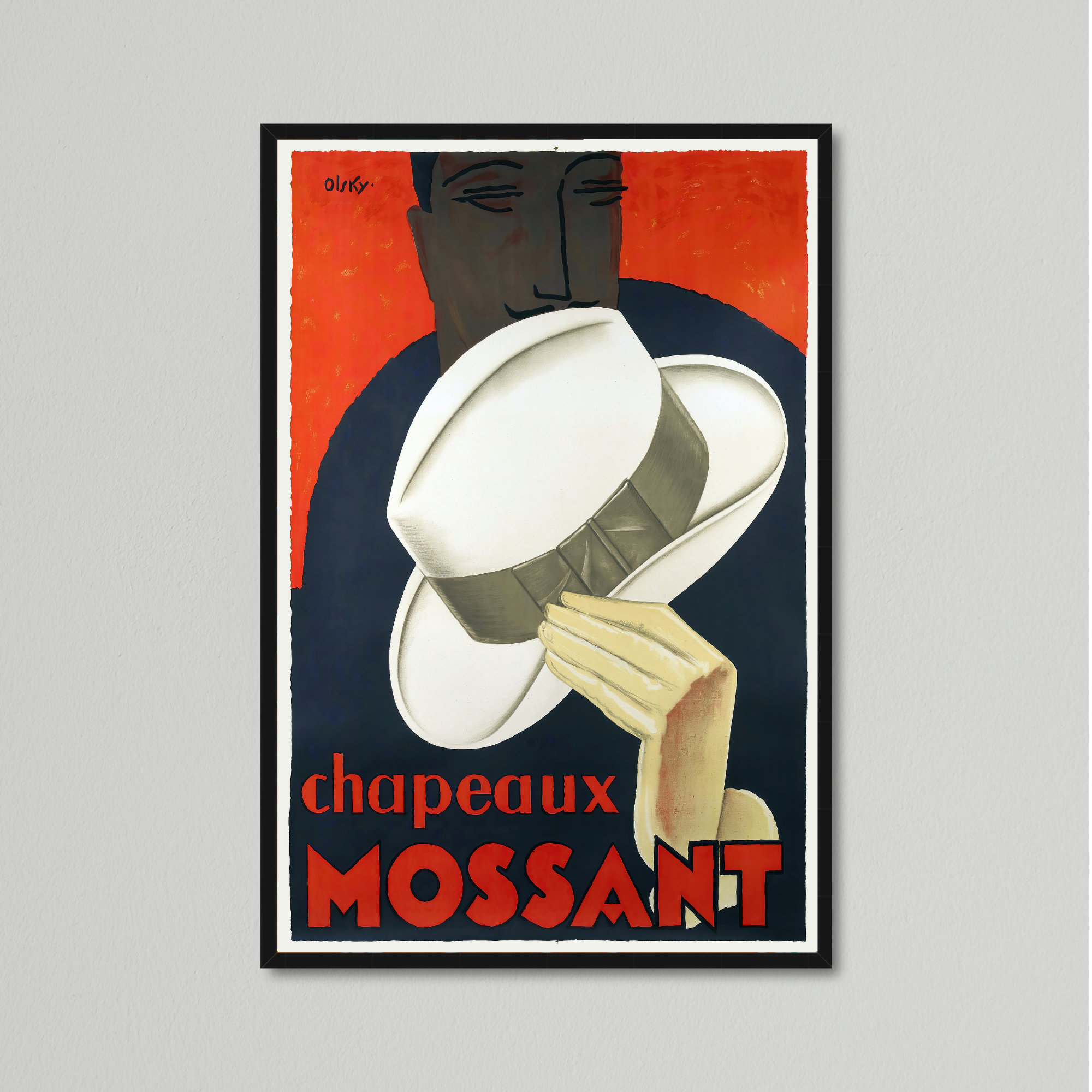 Vintage Fashion Poster for Mossant Hats by Olsky 1928 - Etsy