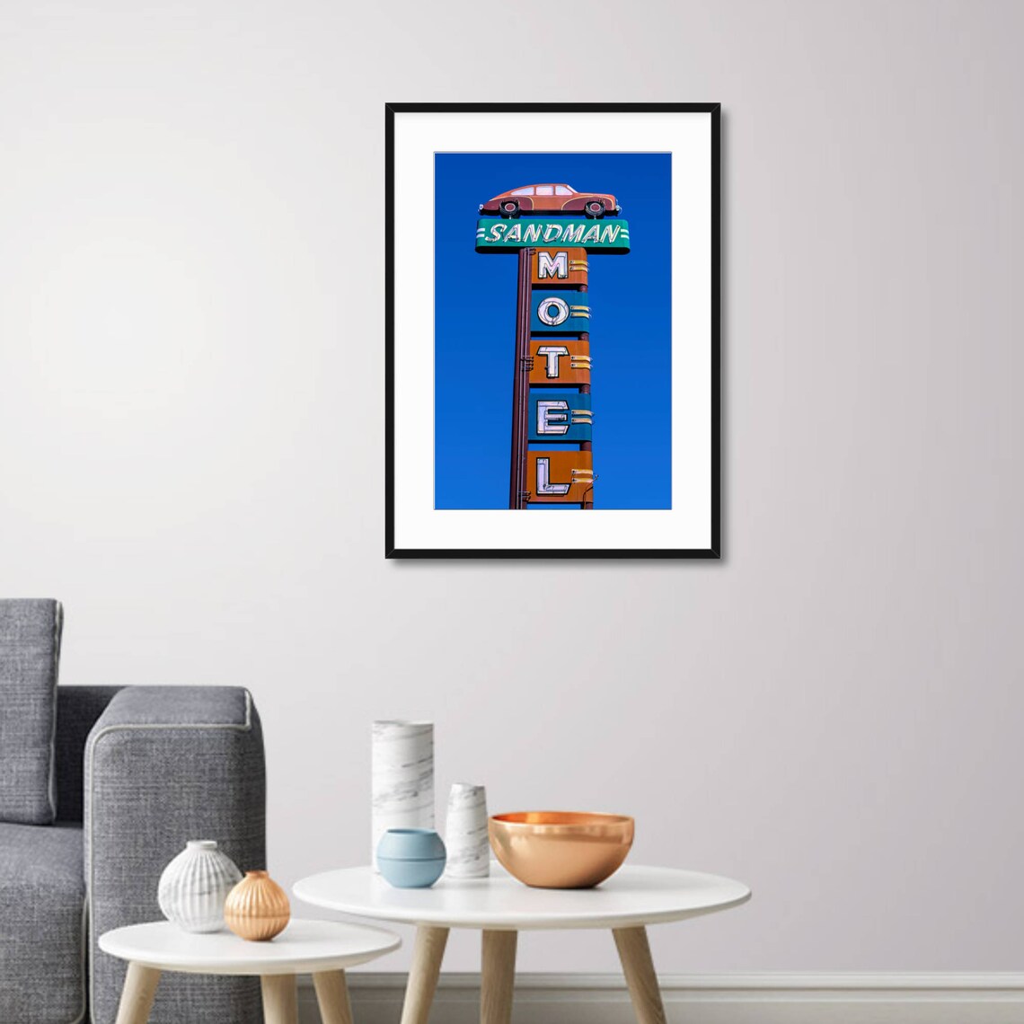 Sandman Motel Reno Nevada Mid Century Neon Sign Print - Etsy