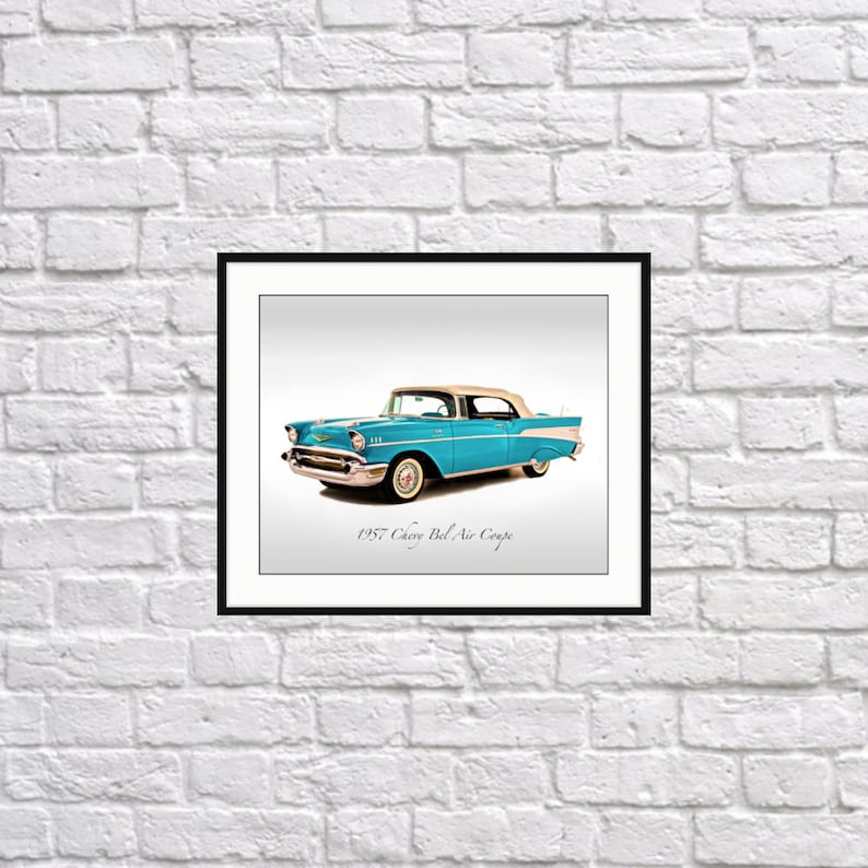 Classic Cars - 1957 Chevy Bel Air - Print - Etsy