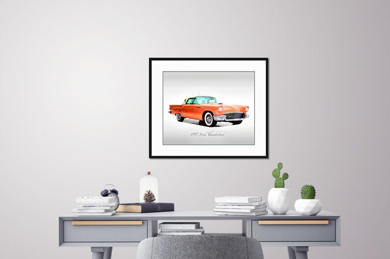 Classic Cars 1957 Ford Thunderbird Print - Etsy